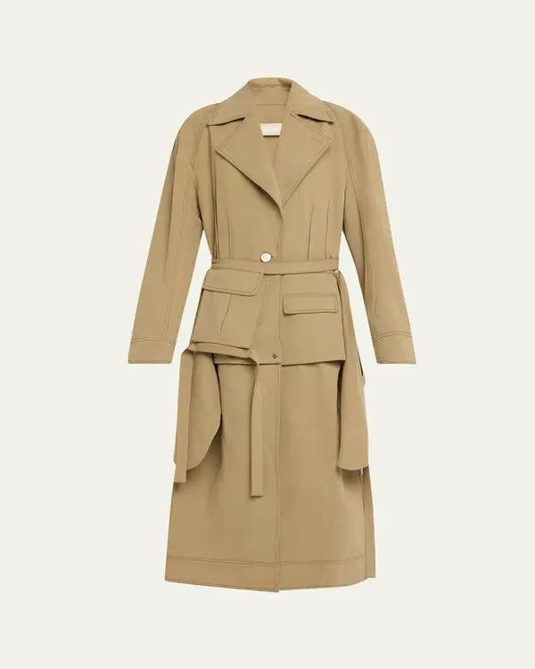 Jane Wade Denim Trench Coat Mist Editorialist - Main Image