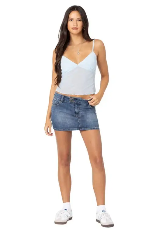 EDIKTED Serafina Stretch Tank Top - Light-blue