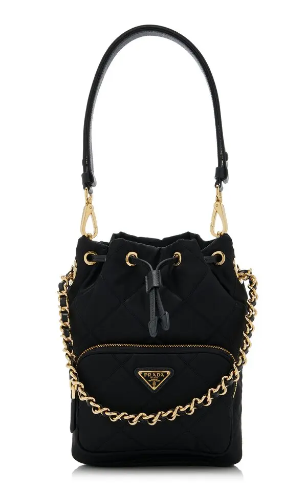 Prada Re-edition 1995 Chaîne Re-nylon Shoulder Bag - Black