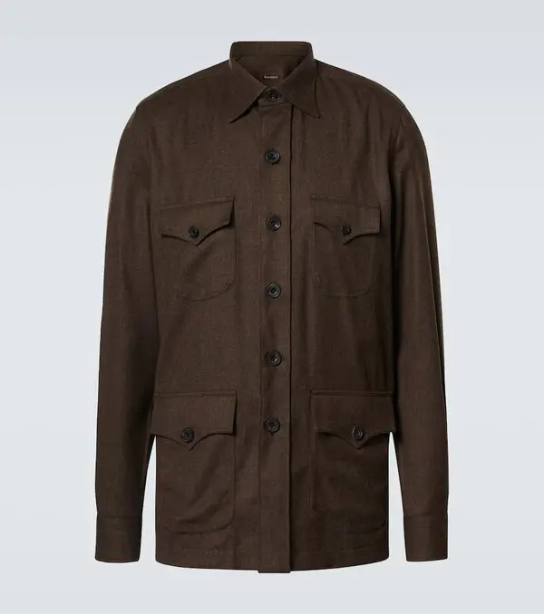 Rubinacci Wool Overshirt - Brown