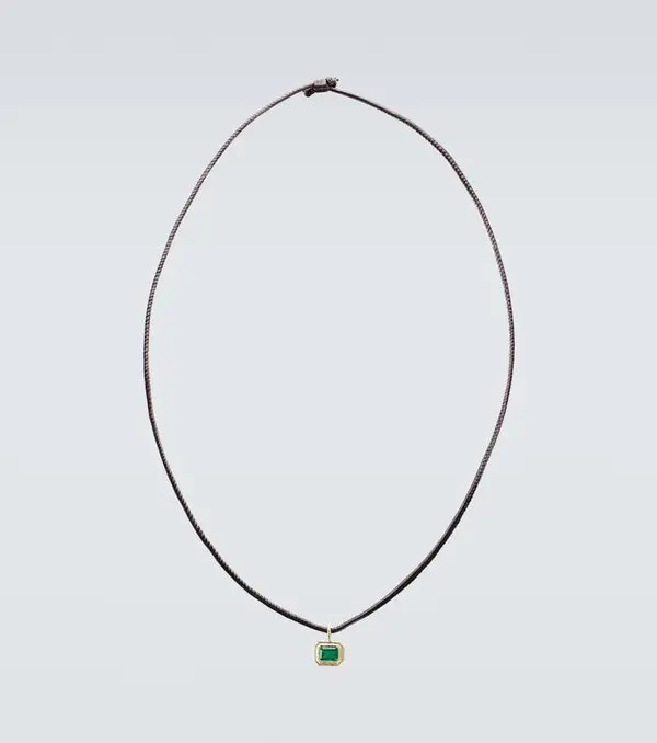 OCTAVIA ELIZABETH 18kt Gold Necklace With Emerald - Green