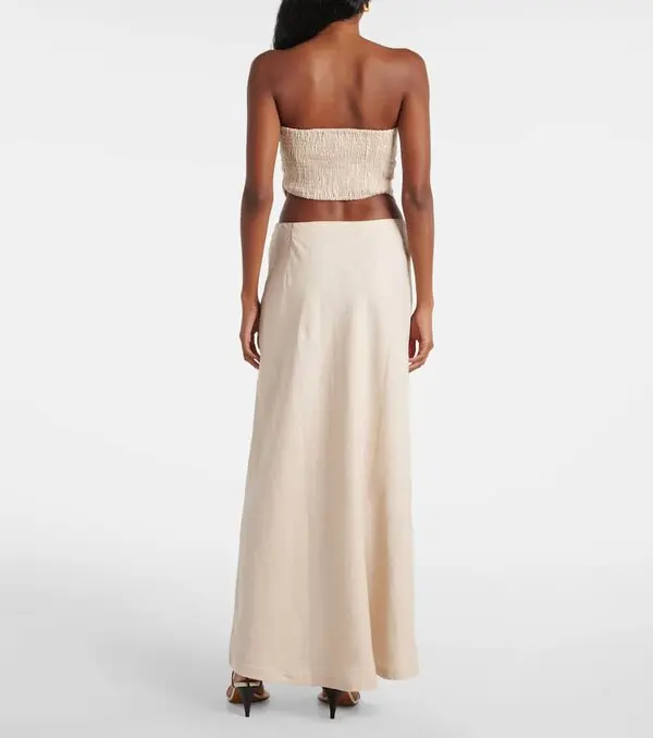 Faithfull The Brand Antibes Linen Bandeau Top