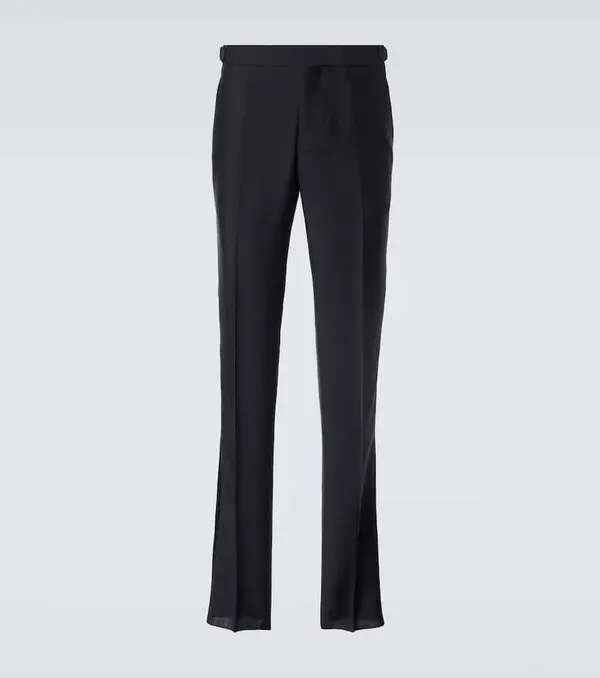 Rubinacci Modluca Wool Tuxedo Pants