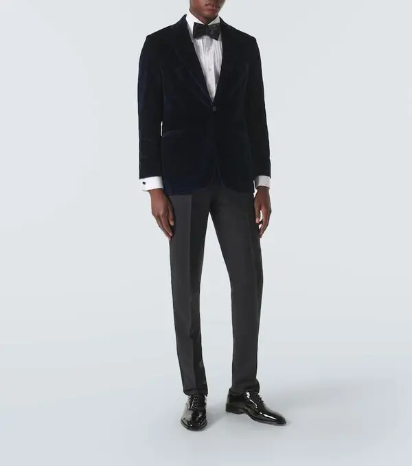 Rubinacci Modluca Wool Tuxedo Pants