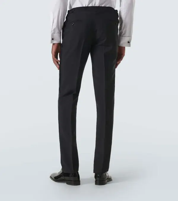 Rubinacci Modluca Wool Tuxedo Pants
