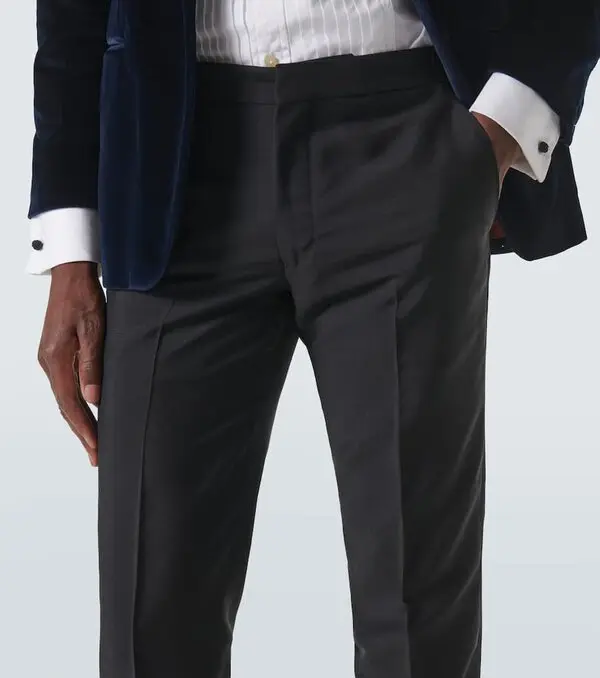 Rubinacci Modluca Wool Tuxedo Pants