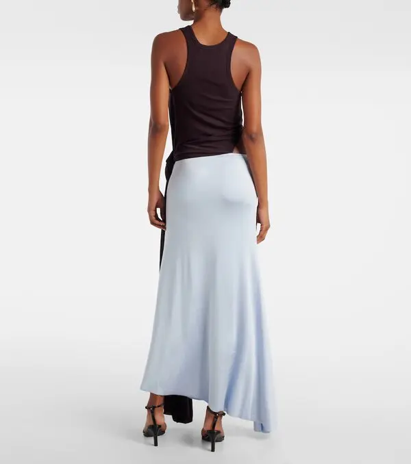Victoria Beckham Cutout Jersey Midi Dress - Black