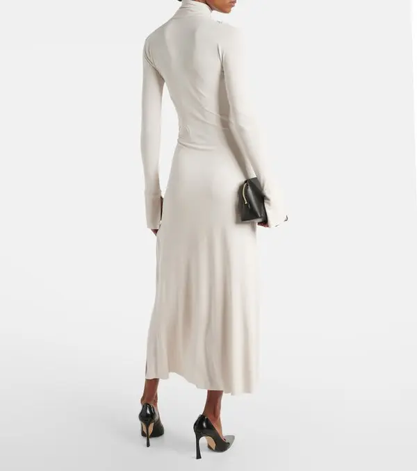 Victoria Beckham Cutout Jersey Midi Dress
