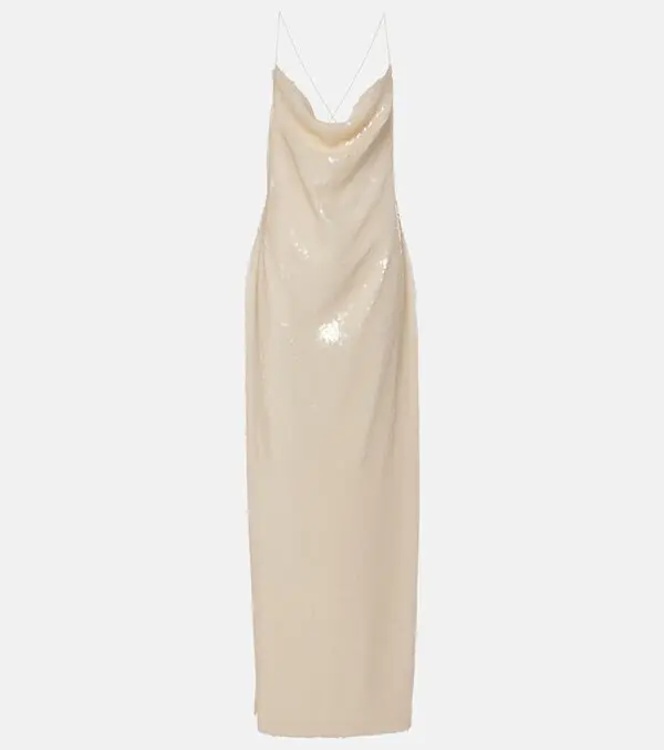 Magda Butrym Sequined Gown - Neutrals