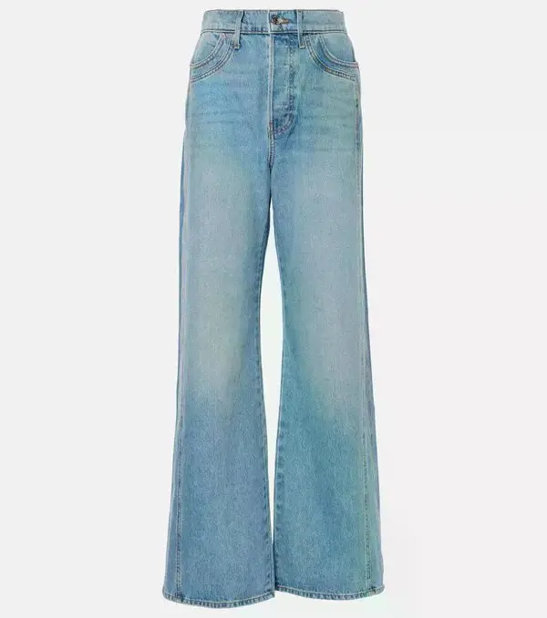 Veronica Beard Taylor High-rise Wide-leg Jeans - Blue
