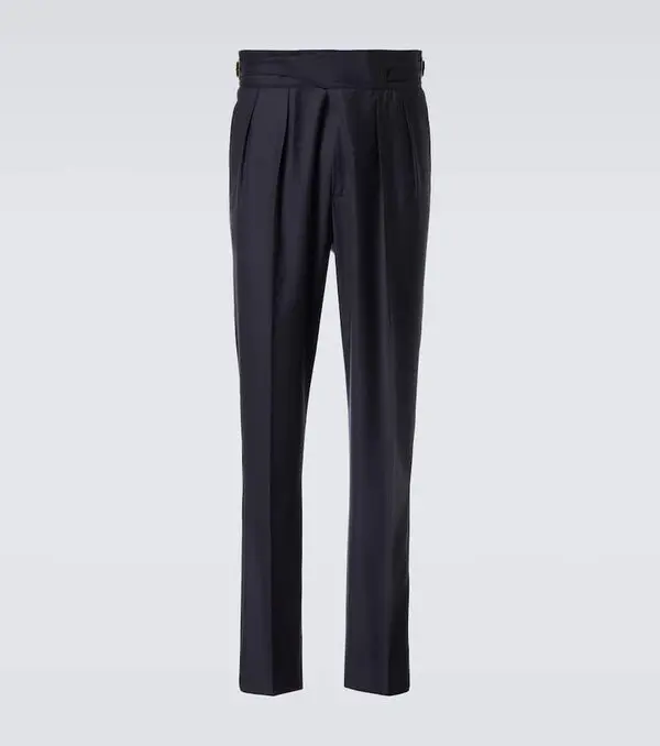 Rubinacci Manny Straight Leg Wool Pants