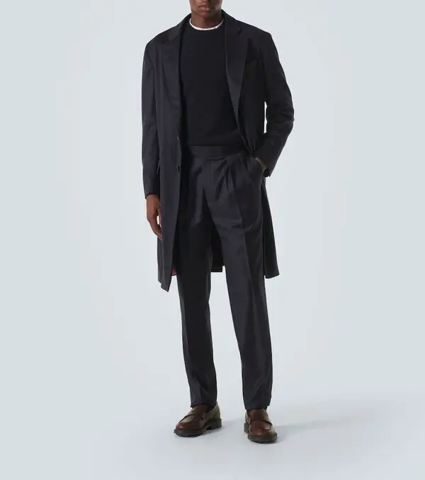 Rubinacci Manny Straight Leg Wool Pants