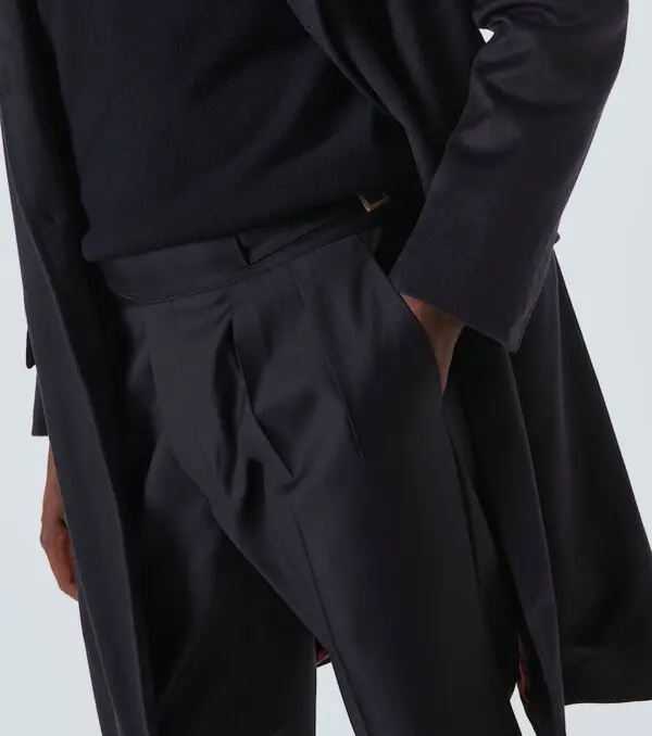 Rubinacci Manny Straight Leg Wool Pants