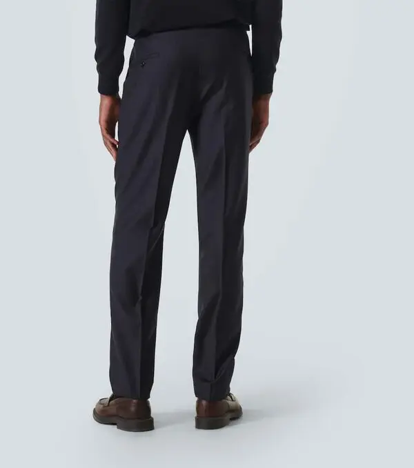 Rubinacci Manny Straight Leg Wool Pants