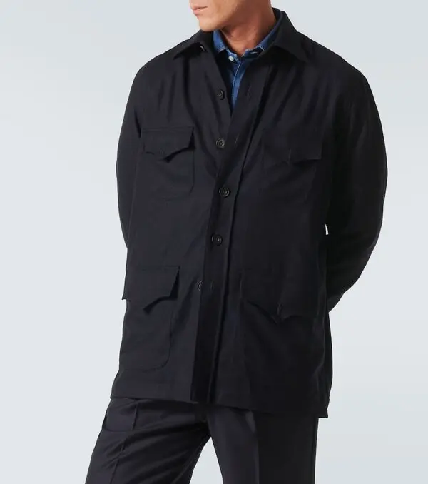 Rubinacci Wool Overshirt - Blue