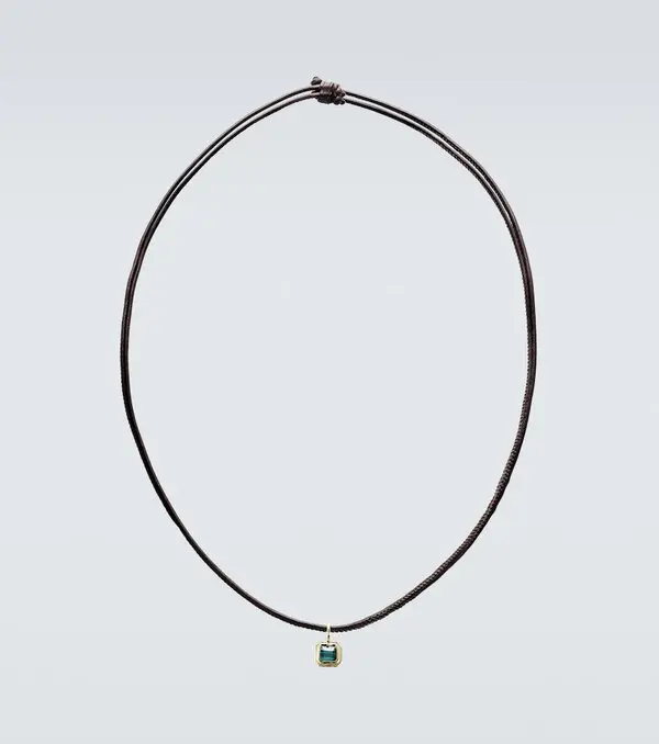 OCTAVIA ELIZABETH 18kt Gold Necklace With Tourmaline Pendant - Green