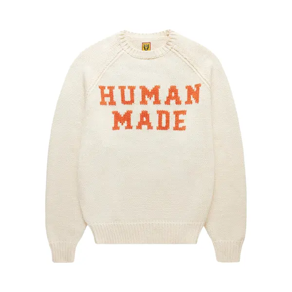 HUMAN MADE Bear Raglan Knit Sweater - White