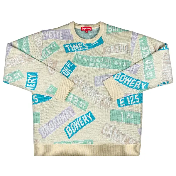 Supreme Street Signs Sweater