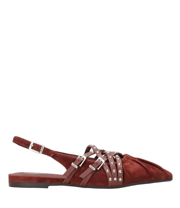 Ash Studded Leather Sandals - Marsala