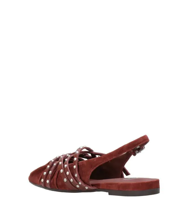 Ash Studded Leather Sandals - Marsala