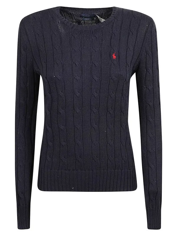 Ralph Lauren Cable-knit Silk Sweater - Hunter Navy