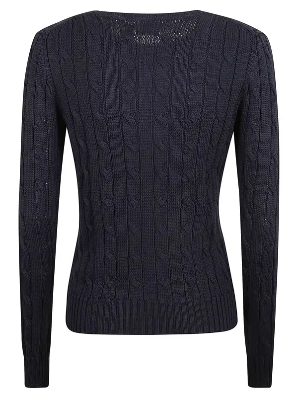 Ralph Lauren Cable-knit Silk Sweater - Hunter Navy