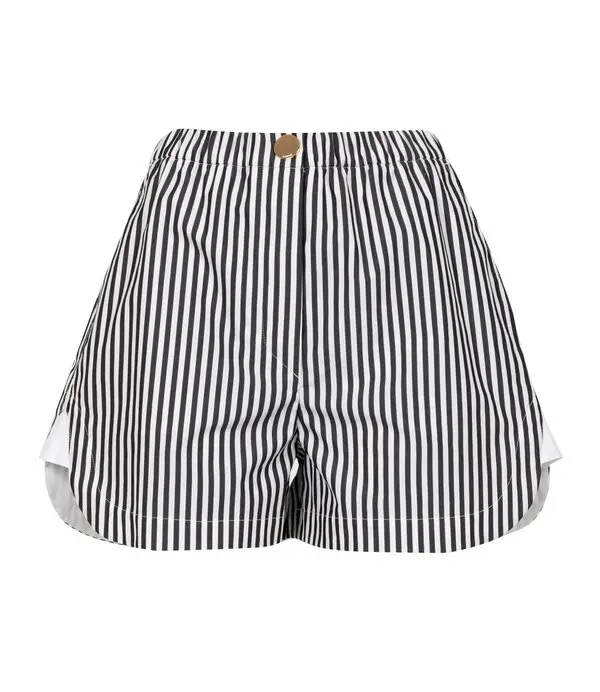 Sportmax Striped Cotton Shorts