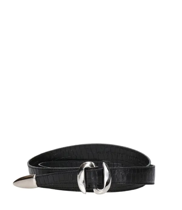 ORTIGNI Nappa Leather Belt - Black