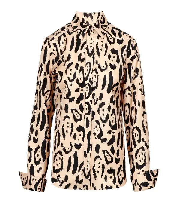 Sportmax Animal Print Silk Shirt