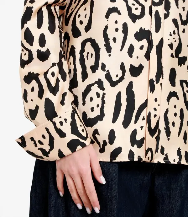 Sportmax Animal Print Silk Shirt