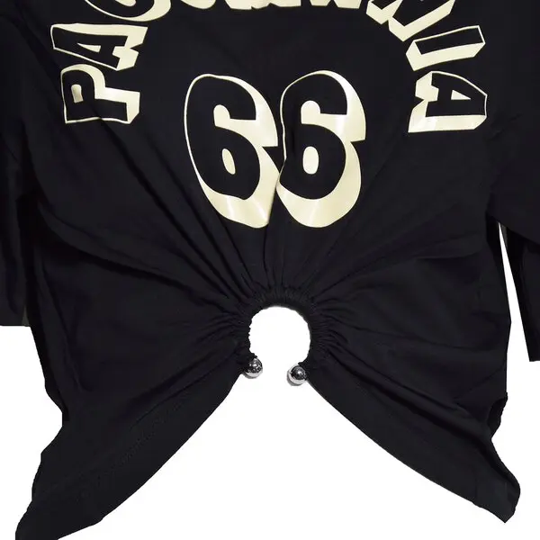 Rabanne Embellished Logo T-shirt - Nero