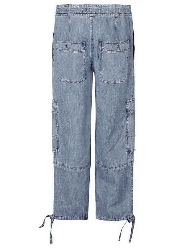 MARANT ETOILE Straight Leg Faux Leather Trousers