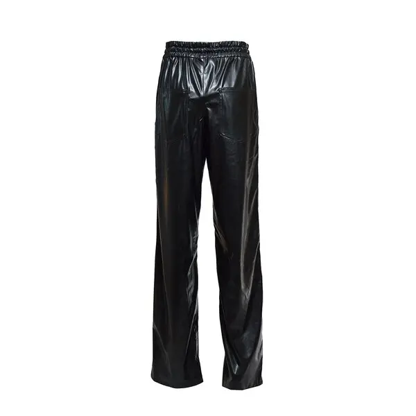 MARANT ETOILE Straight Leg Faux Leather Trousers