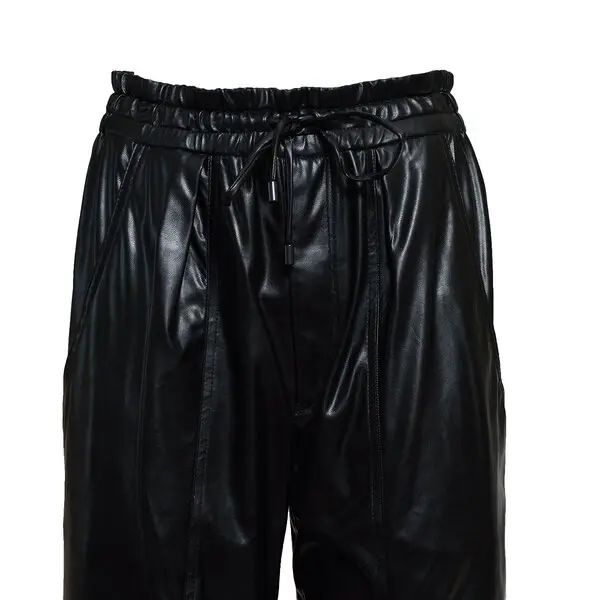MARANT ETOILE Straight Leg Faux Leather Trousers