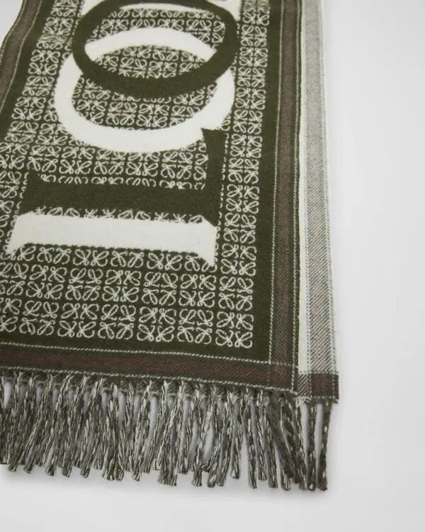 Loewe Love Anagram Wool & Cashmere Scarf