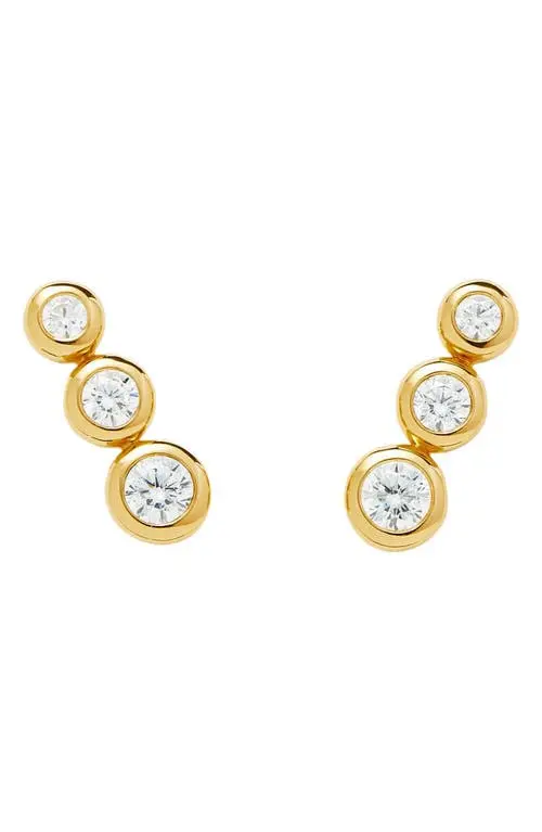 MISSOMA Triple Cubic Zirconia Stud Earrings - Gold