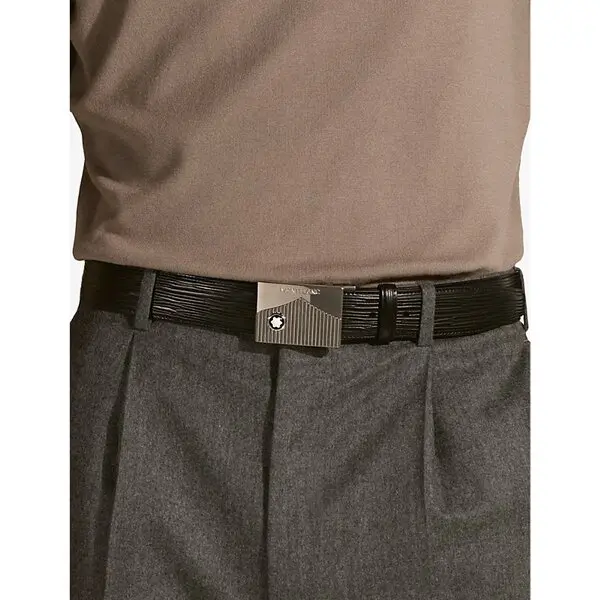 Montblanc Logo-engraved Buckle Leather Belt