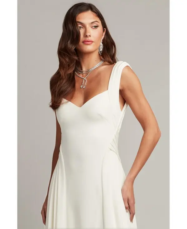 Tadashi Shoji Callaway Draped Open Back Gown