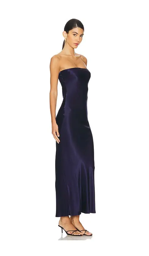 SNDYS. Angel Strapless Midi Dress - Navy