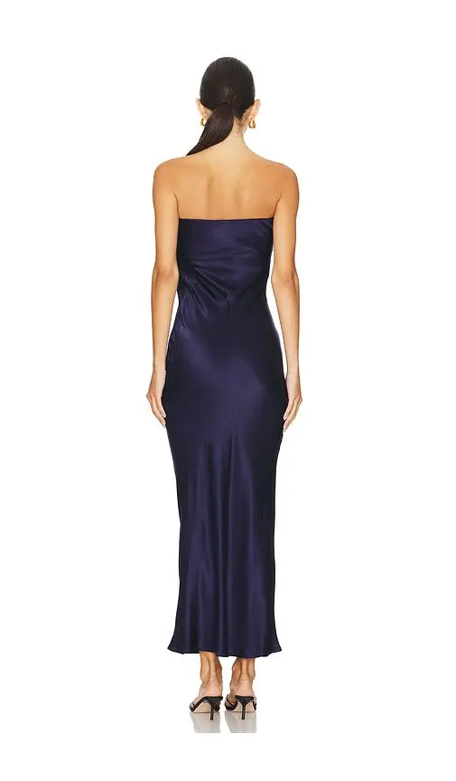 SNDYS. Angel Strapless Midi Dress - Navy