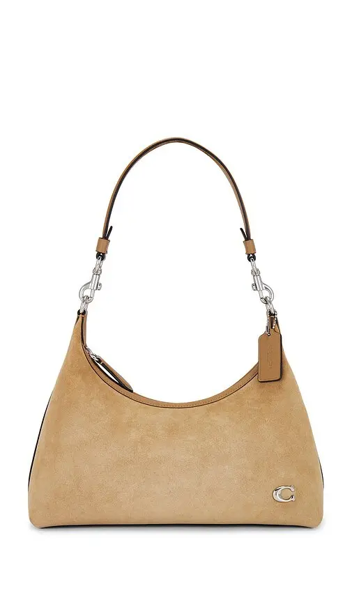 Coach Juliet Shoulder Bag - Peanut | Editorialist Coach Pebbled Leather Shoulder Bag in tan with suede interior with Gold Hardware main image 0