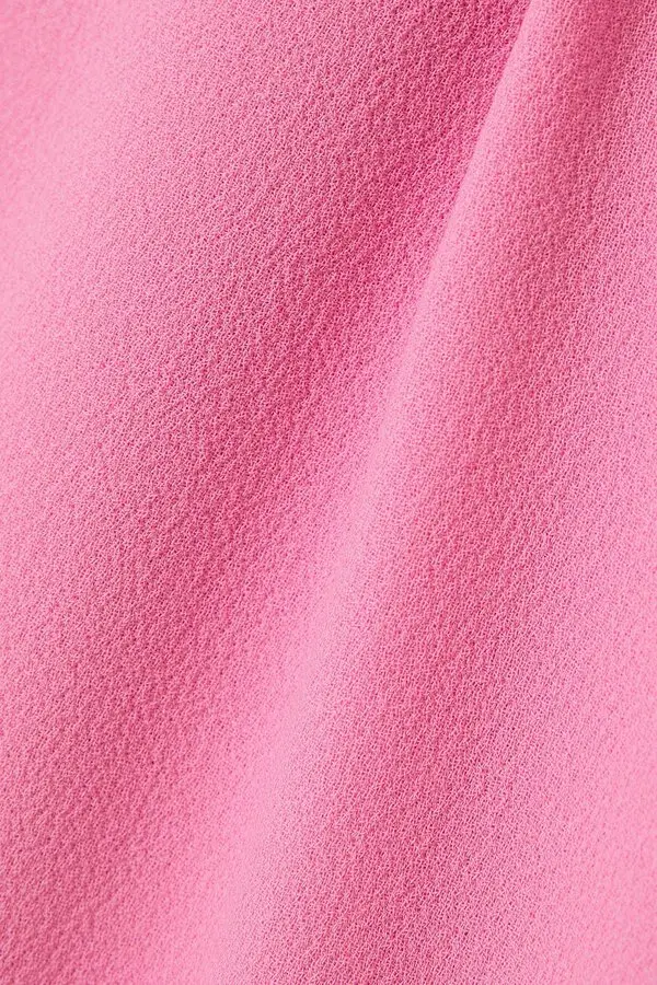 ROWEN ROSE Wool-crepe Midi Skirt