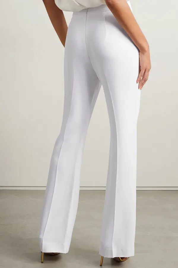 ET OCHS Stretch-cady Flared Pants - White