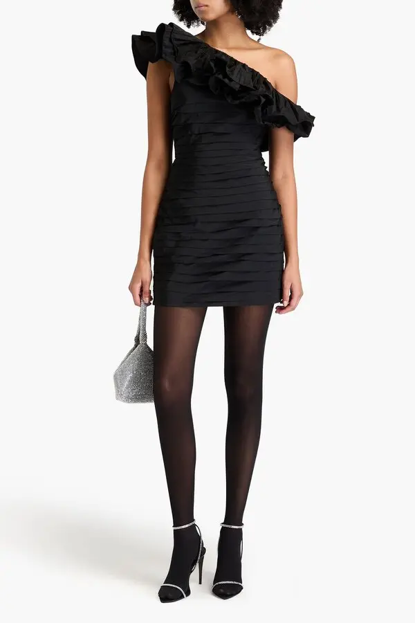 Rebecca Vallance Chloe One-shoulder Mini Dress