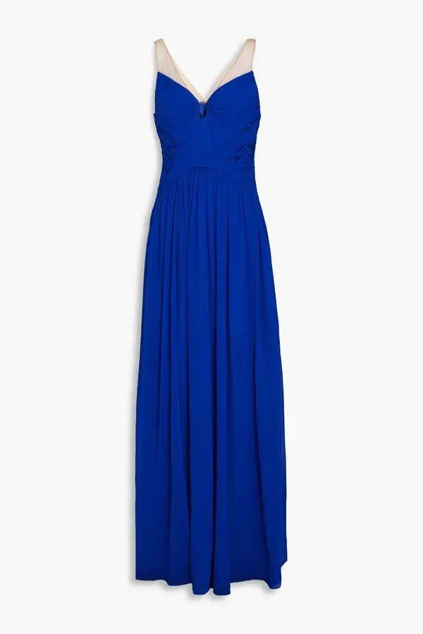 coral and blue maxi dress Morning Garden Maxi Dress - Coral main image 1
