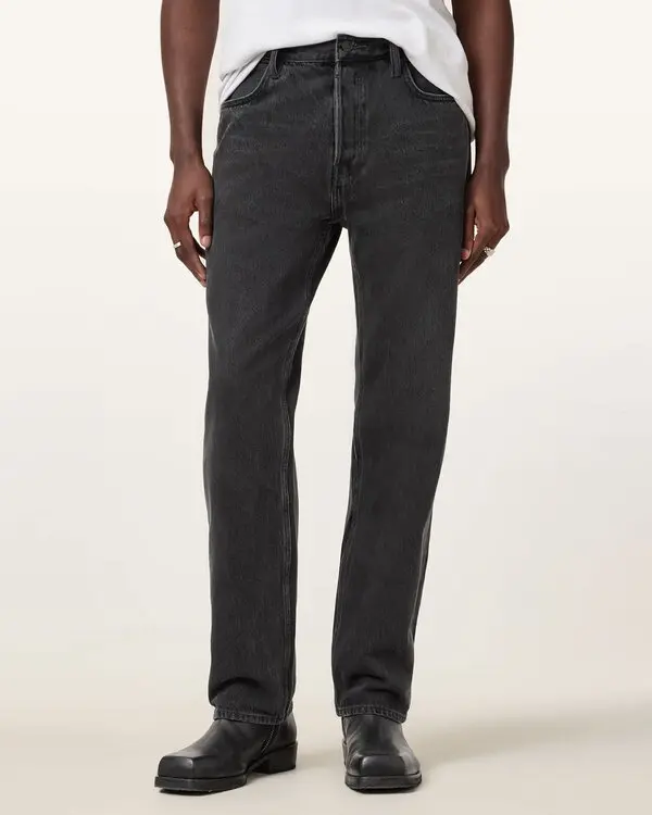 ALLSAINTS Reid Straight Fit Jeans - Black