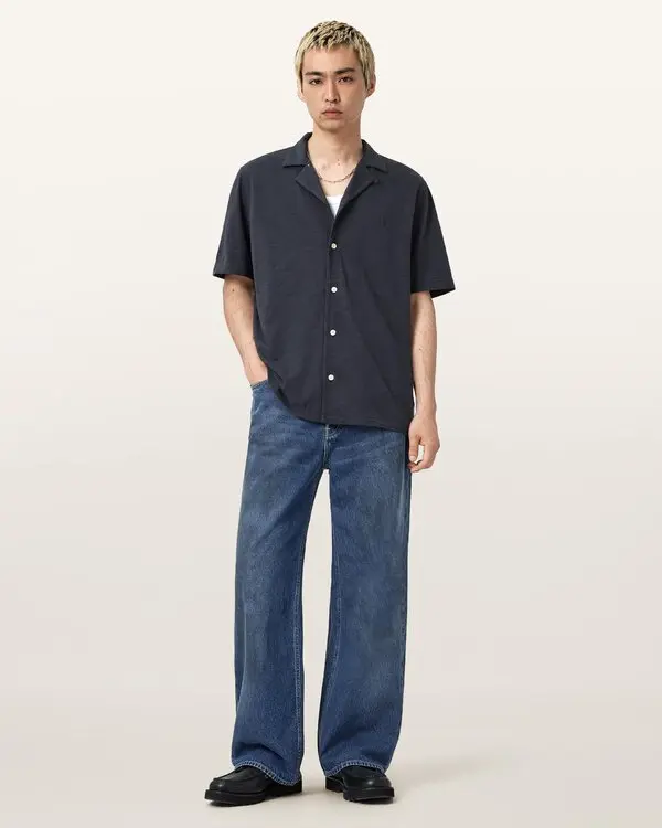 ALLSAINTS Lenny Wide Leg Jeans - Blue