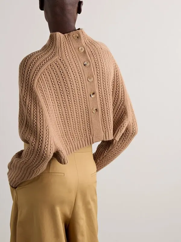 Max Mara Hodeida Pointelle-knit Sweater