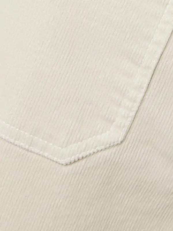 NILI LOTAN Florence Cotton-blend Corduroy Flared Pants - Neutrals