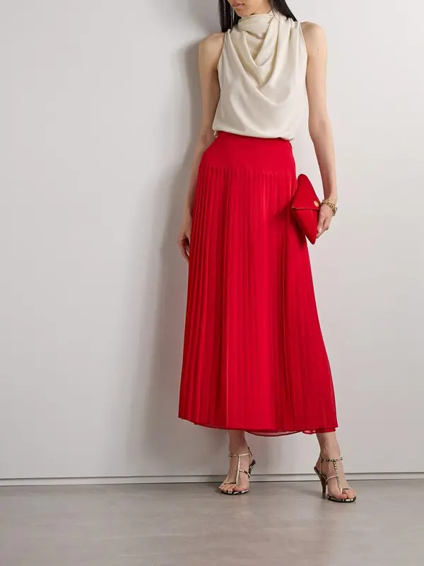 Altuzarra Sleary Draped Crepe Top